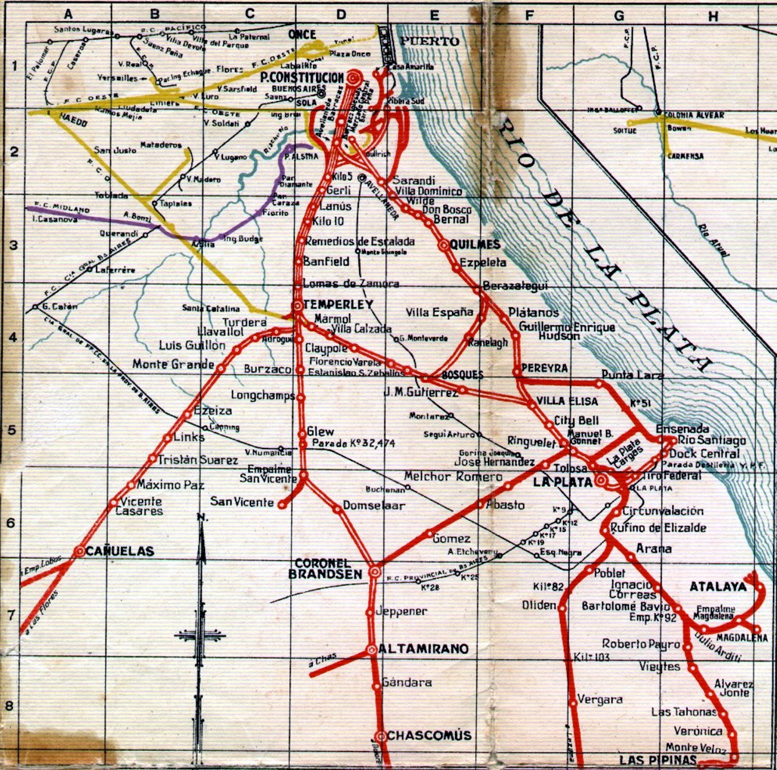 FERROAFICIONADOS ESTACION KM. 29 (GLEW): Antiguos mapas ferroviarios ...