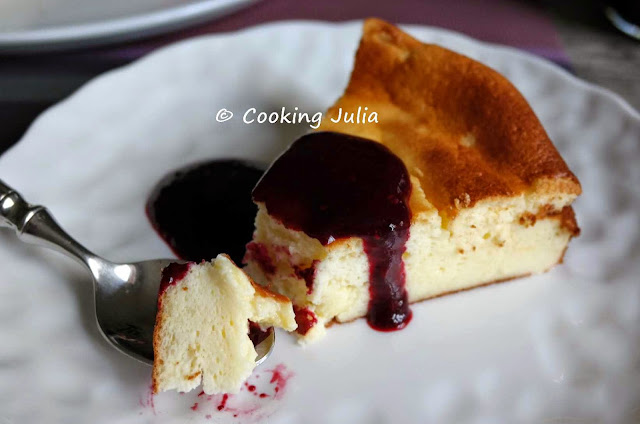 COOKING JULIA : GÂTEAU AU FROMAGE BLANC, COULIS DE FRUITS ROUGES