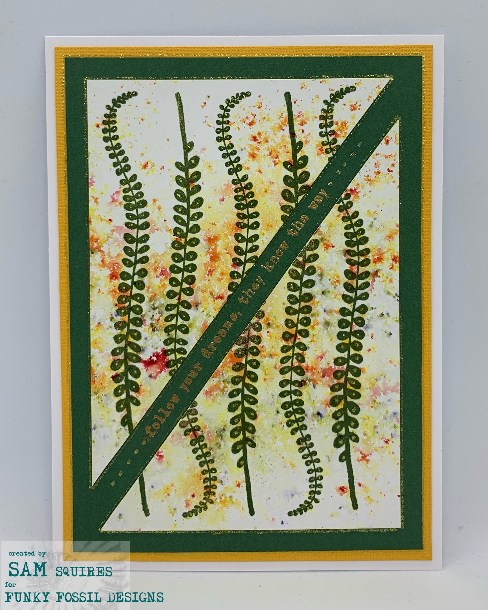 A Crafting Niche: Funky Fossil Designs "Ferns" New Stamp Set Preview 2