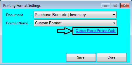 Printing Format and Barcode Settings Help Guide