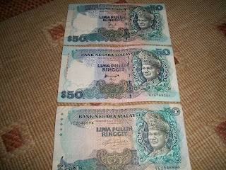 collectible items: Duit Malaysia lama RM50 with 3 different gabenor ...