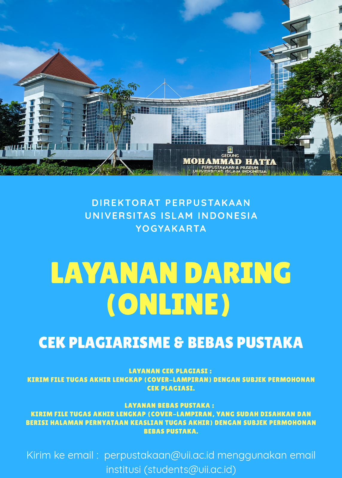 Perpustakaan UII Tetap Membuka Layanan Secara Daring (Online)