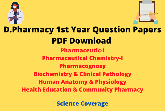 D Pharmacy 1st Year Question Papers PDF Download Updated D Pharmacy 1st Year Question Papers PDF Download Updated