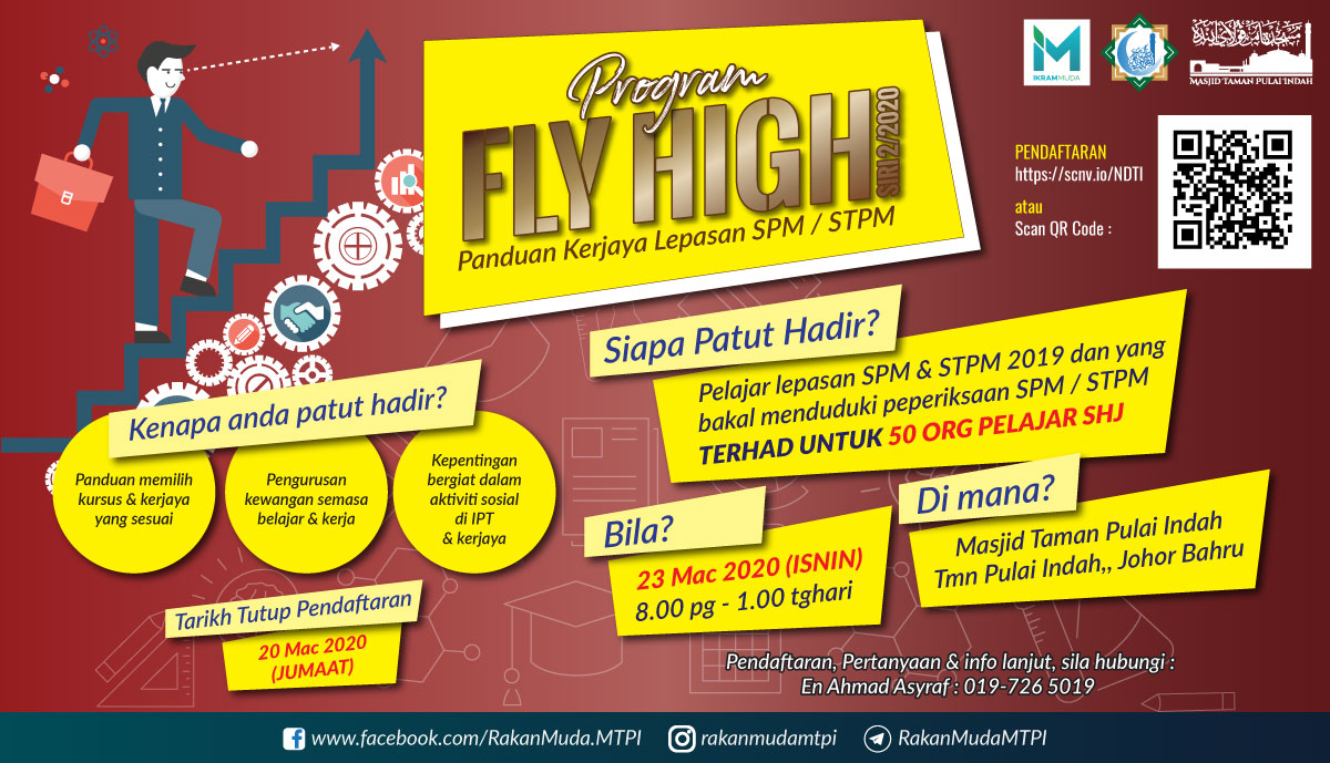 Poster Program Fly High ; Panduan Kerjaya Lepasan SPM & STPM | Design ...