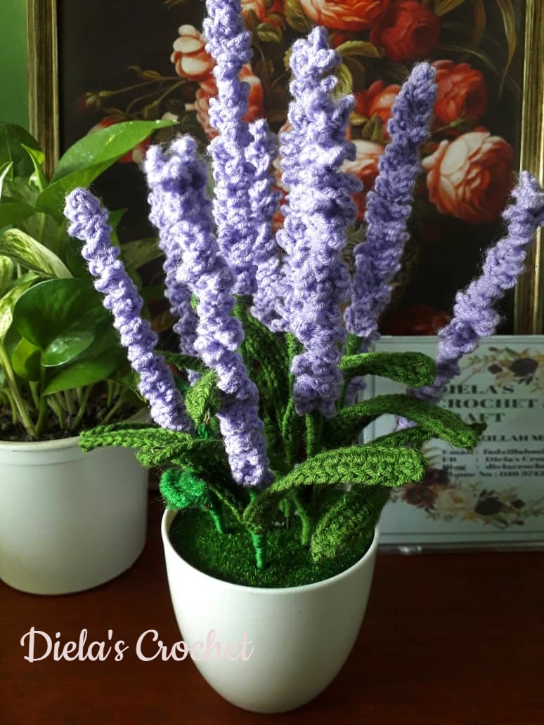 DIELA'S CROCHET: Crochet pokok bunga lavender