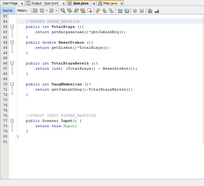 Program Kasir Pada Java