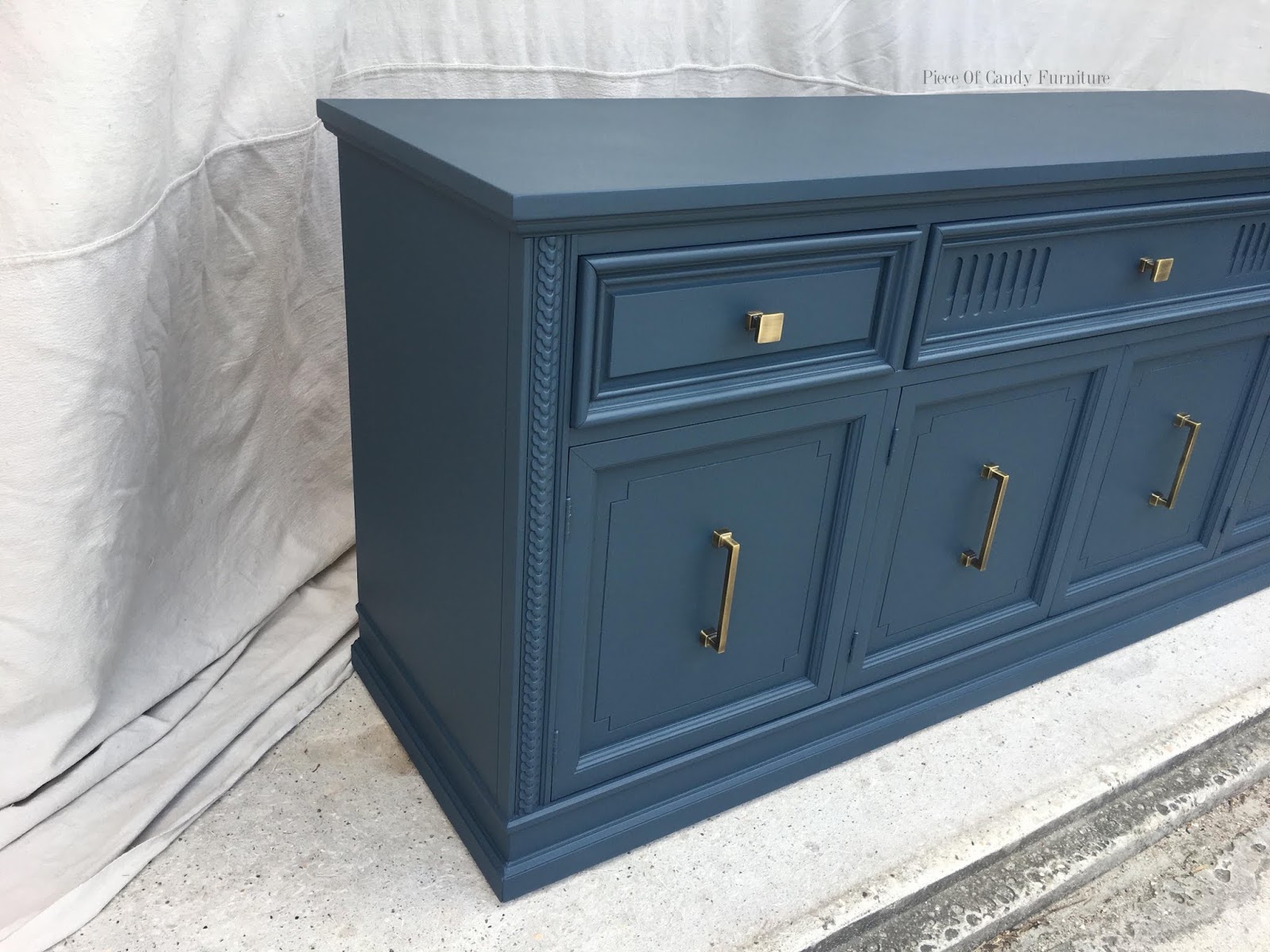 Piece Of Candy Furniture: Redesigned Vintage Buffet Dark Teal....