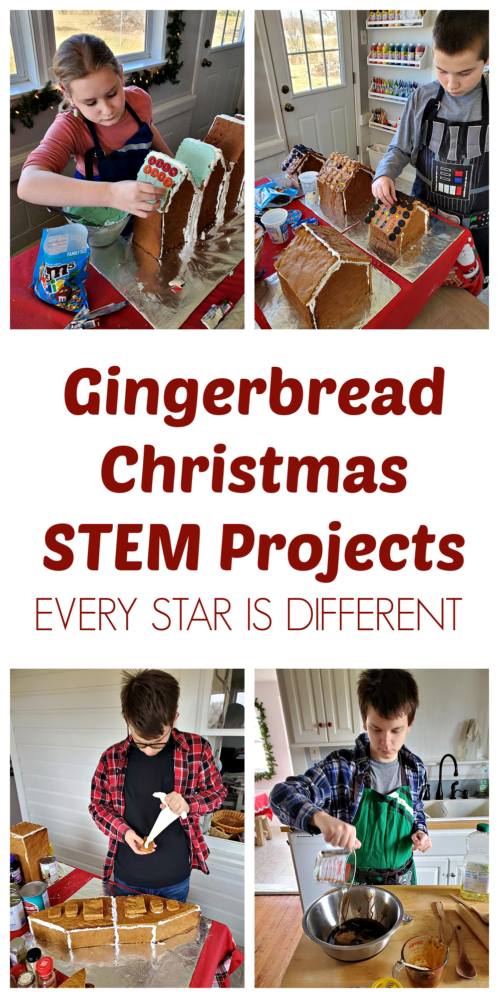 Gingerbread Christmas STEM Projects - Every Star Is Different