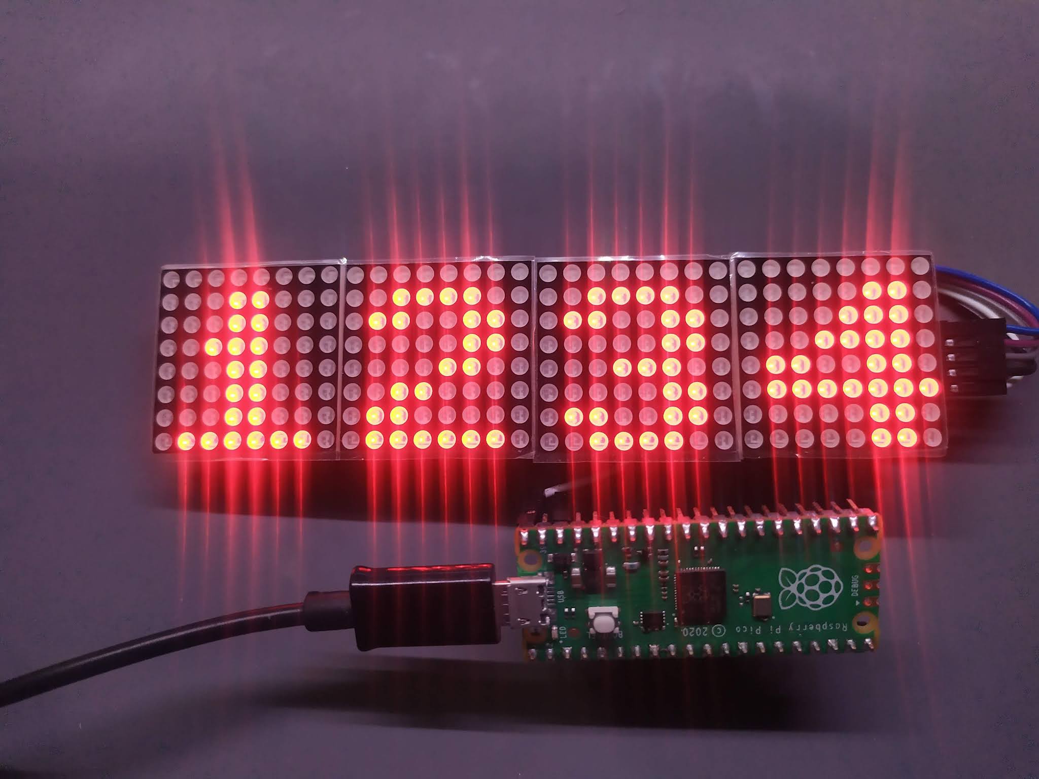Raspberry Pi Pico Uso Del Modulo Matriz De Leds Con El Driver Max7219