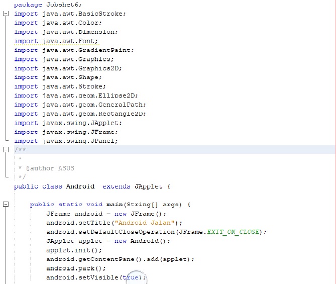 Hasan Ali: MEMBUAT GAMBAR GRAFIK ANDROID BERGERAK MENGGUNAKAN JAVA CLASS PADA NETBEANS