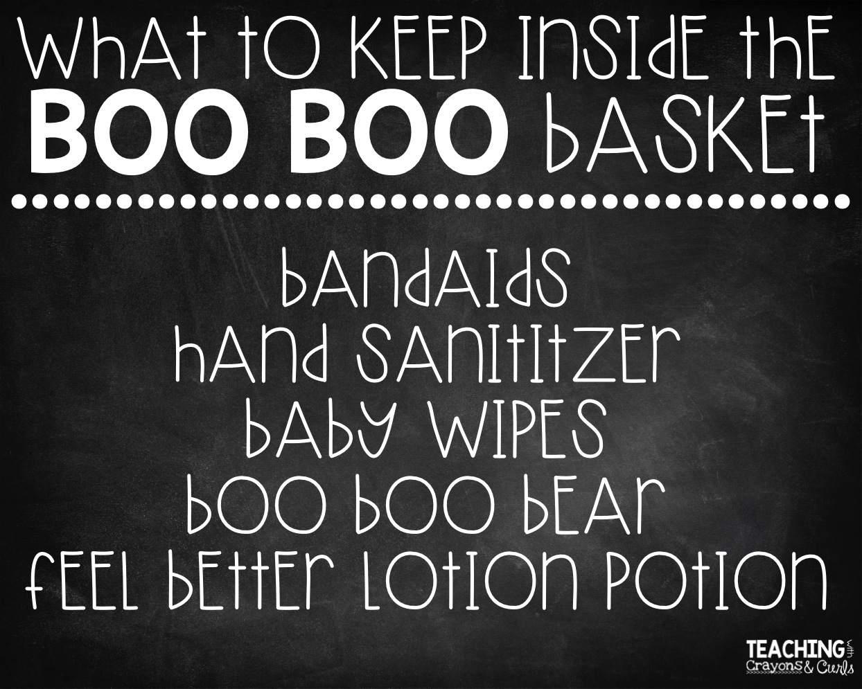 The Primary Peach: Using a Boo Boo Basket in the Classroom!