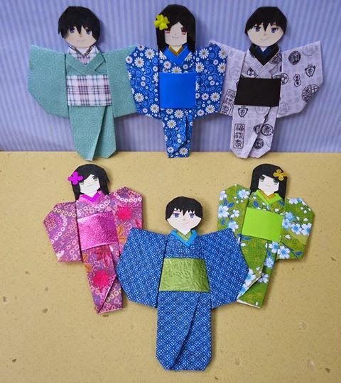 origami girl in kimono ~ easy origami instructions for kids crafts