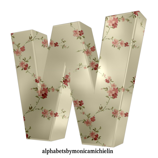 Monica Michielin Alphabets: PASTEL ROSES ALPHABET SEAMLESS, NUMBERS ...