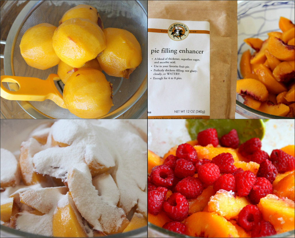 Homemade Peach Melba Streusel Pie (Peaches and Raspberries) - A Feast ...