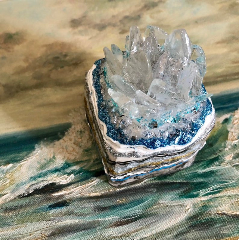 Artistic Environments: Mini Geodes, Shelf Sitters, Paper weights