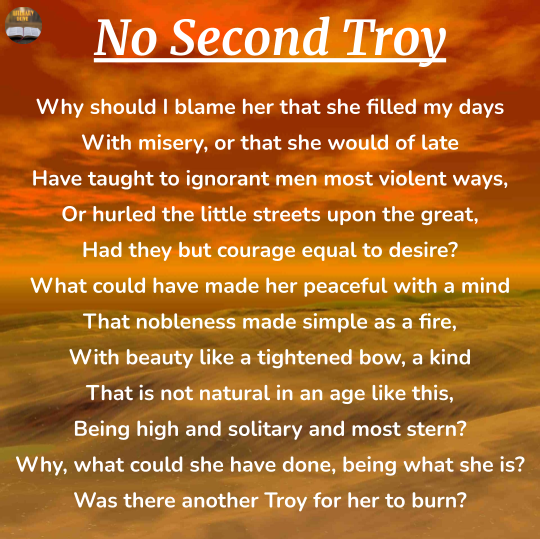 No Second Troy by William Butler Yeats