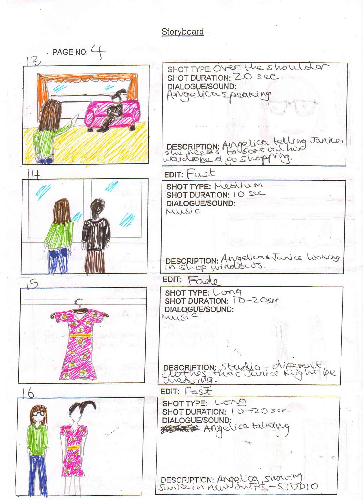 Kirstie Ashton: "Quick Fashion" - Storyboards