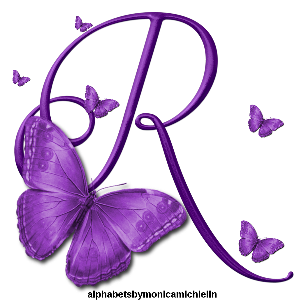Monica Michielin Alphabets: PURPLE BUTTERFLY CLASSIC FONT ALPHABET PNG