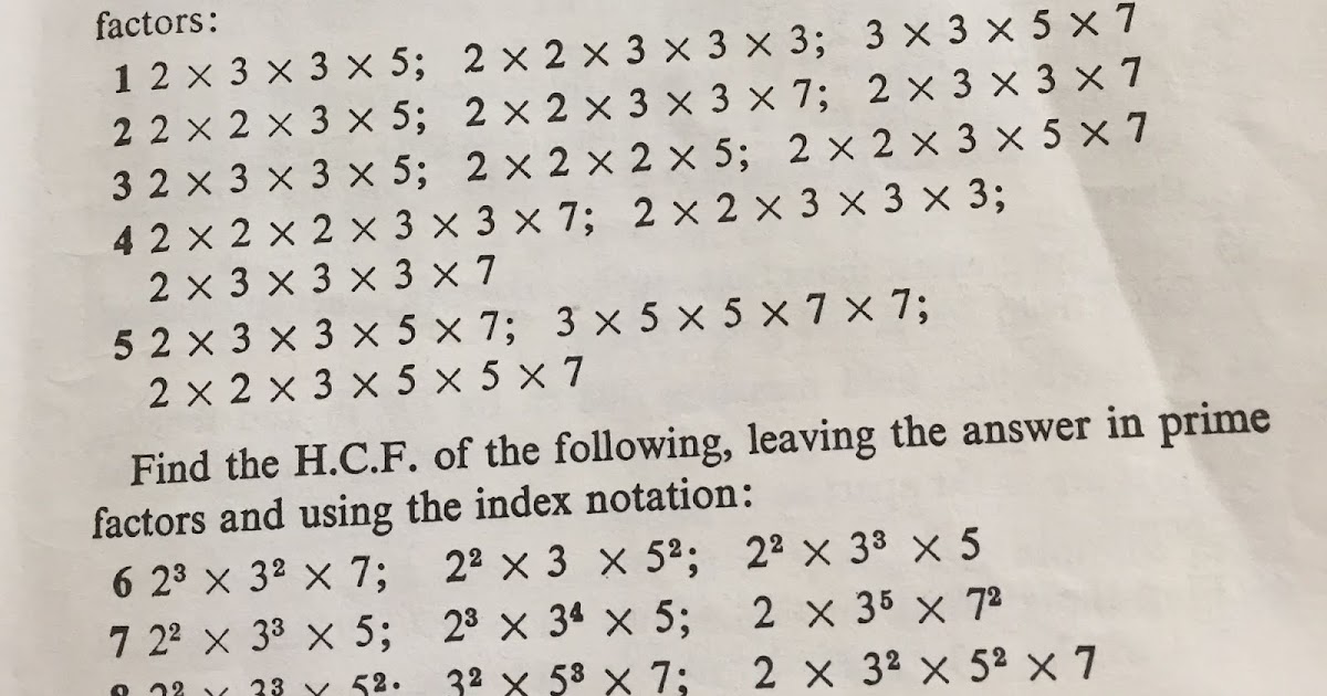 Resourceaholic: Algebraic HCF and LCM