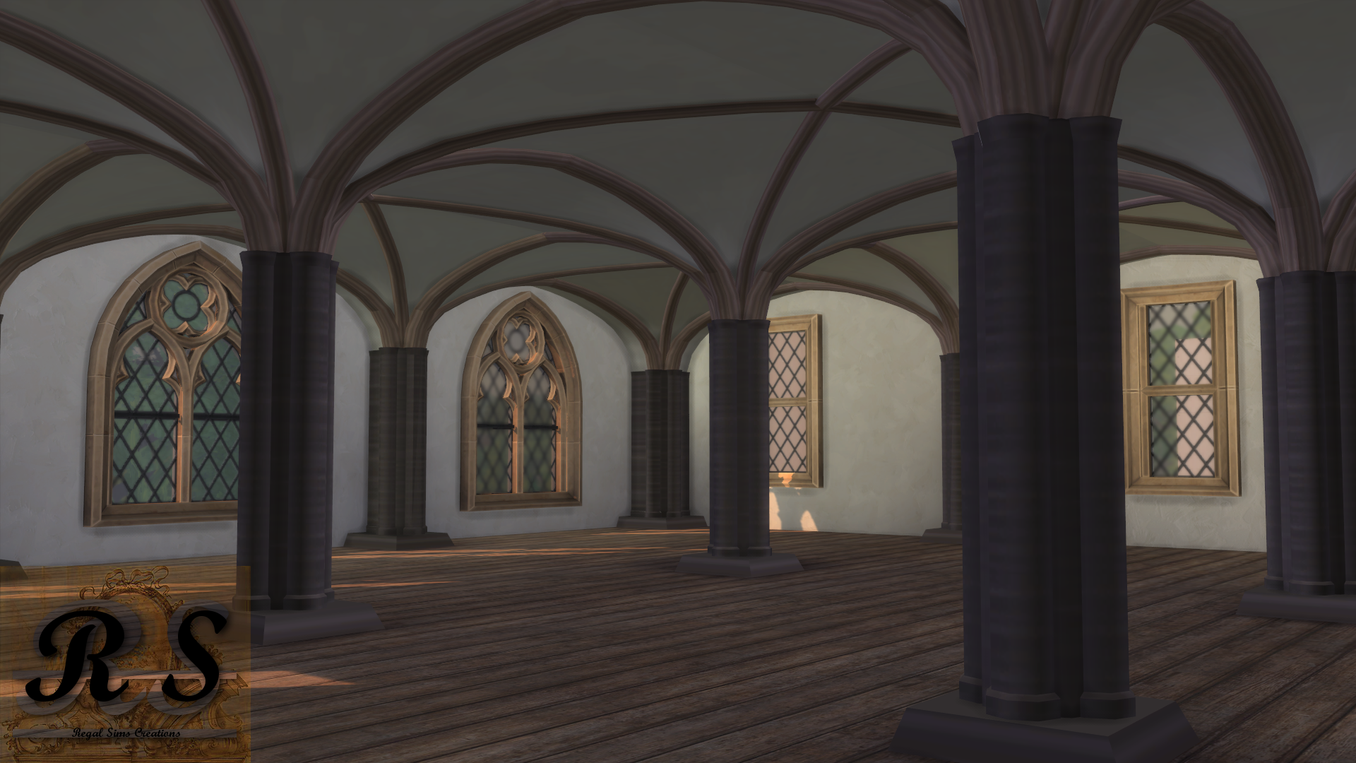 Gothic Arched Pillar Set For TS4
