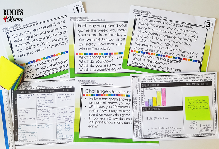 Numberless Word Problems | RUNDE'S ROOM