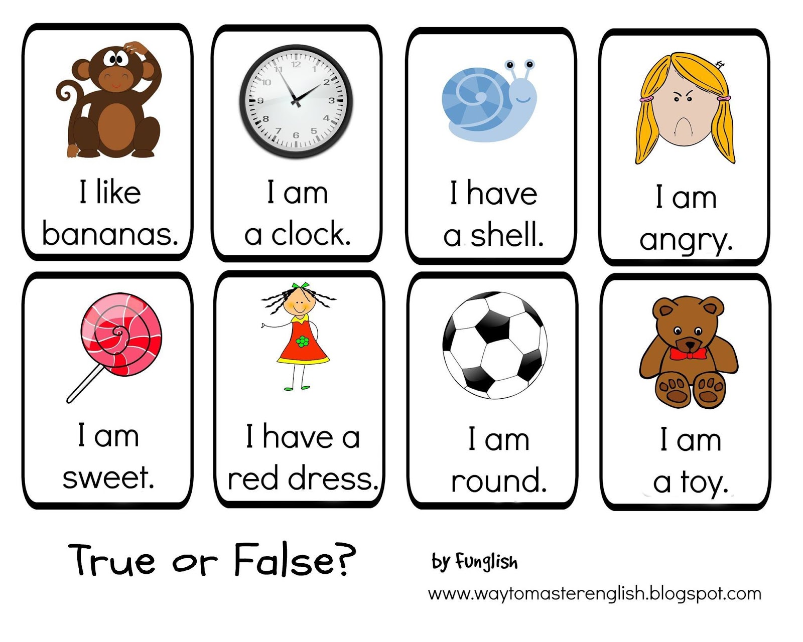 True or False? – cards | Funglish