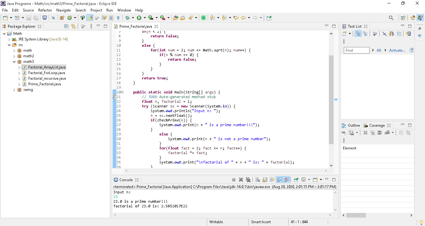 Factorial of prime Number (3 Type) [very special]