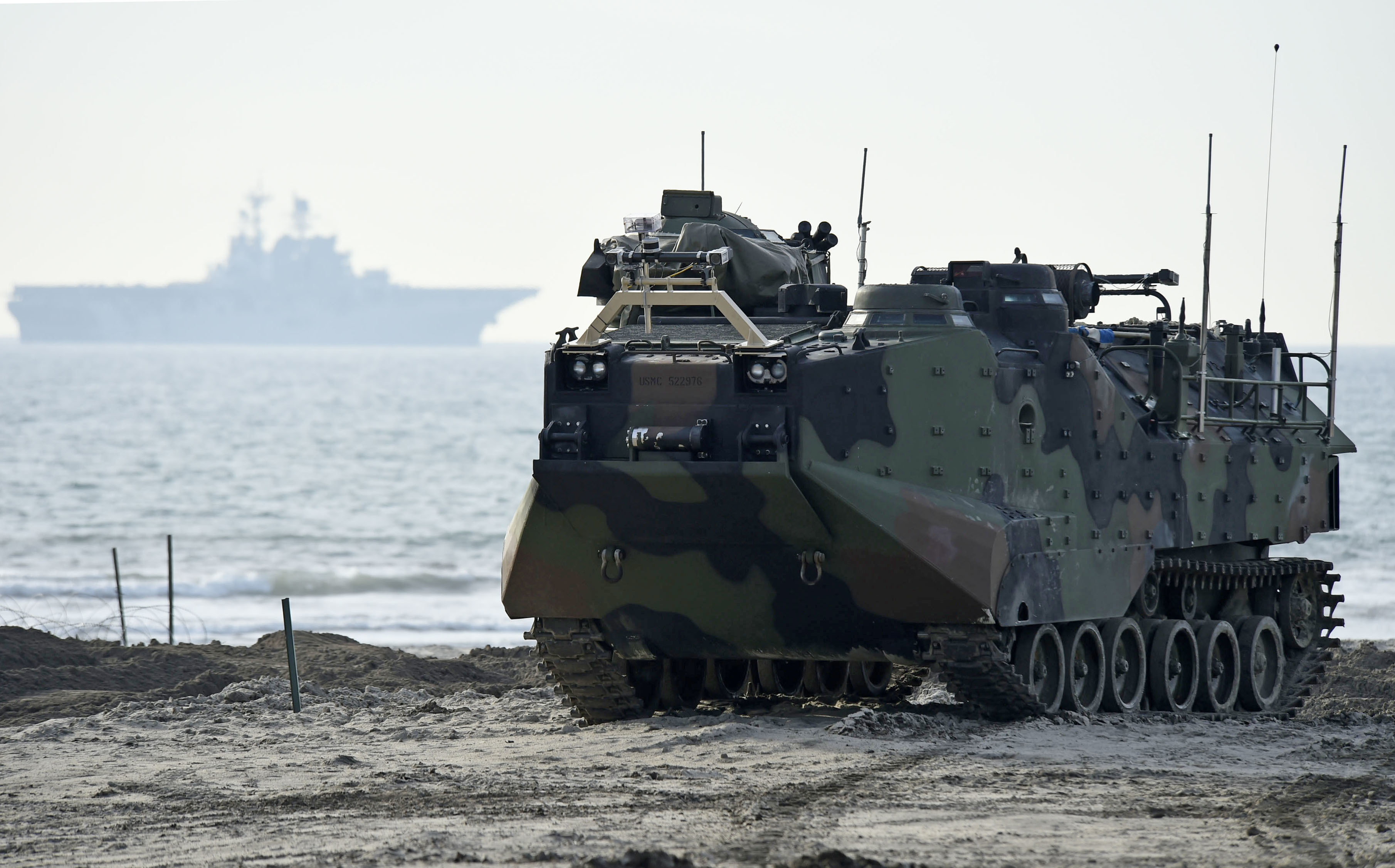 SNAFU!: An autonomous assault vehicle (AAV) storms a beach during an ...