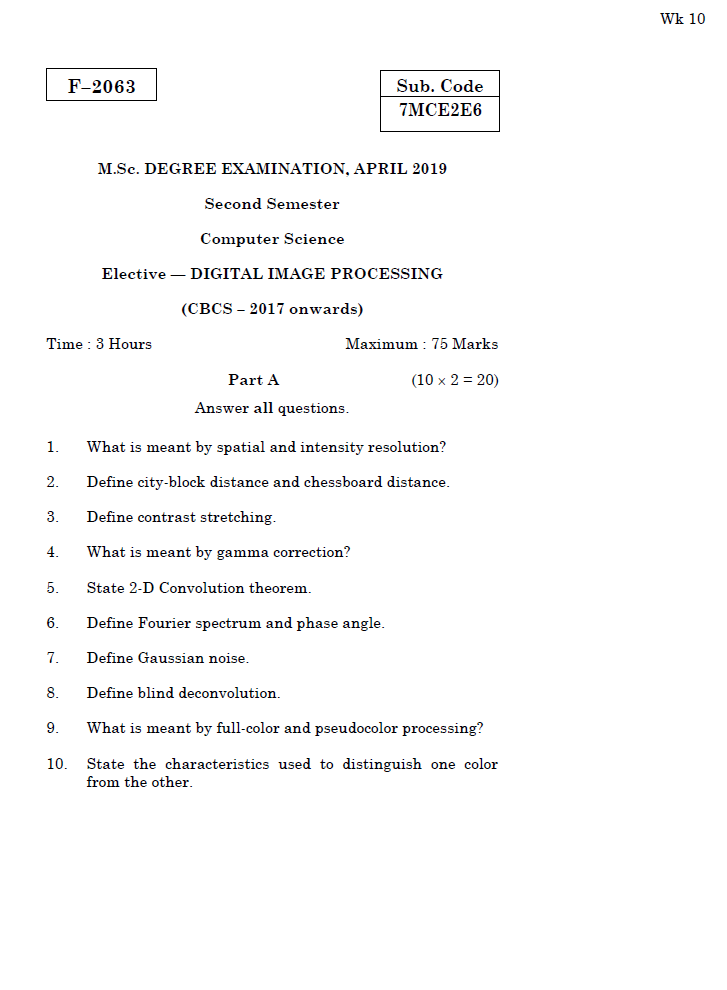 Alagappa University M.Sc.,(CS)- Elective — DIGITAL IMAGE PROCESSING ...