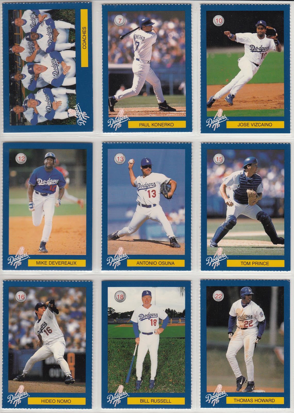 Dodgers Blue Heaven: Collection: 1998 Dodgers Police LAPD Baseball Card Set