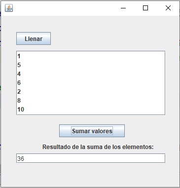 Sumar elementos de un JList en Java NetBeans IDE