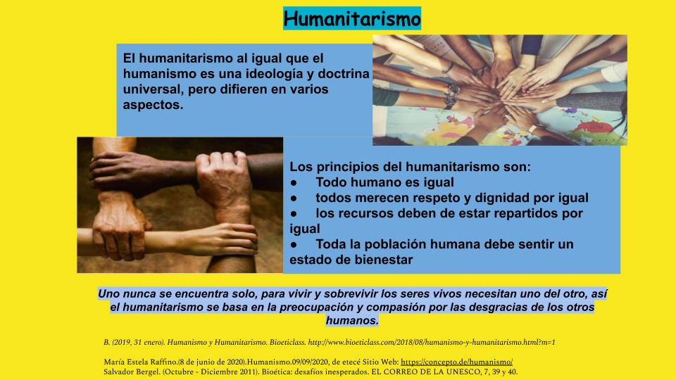 Humanismo y Humanitarismo