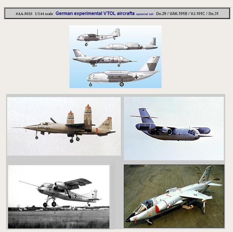 Kampfgruppe 1/144: 1/144 German experimental VTOL aircrafts 4-in 1 ...