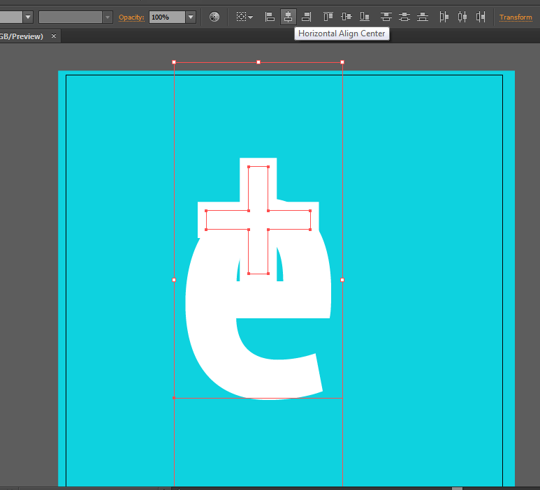 Aligning two objects together to centre in Illustrator - extramaster Aligning two objects together to centre in Illustrator - extramaster