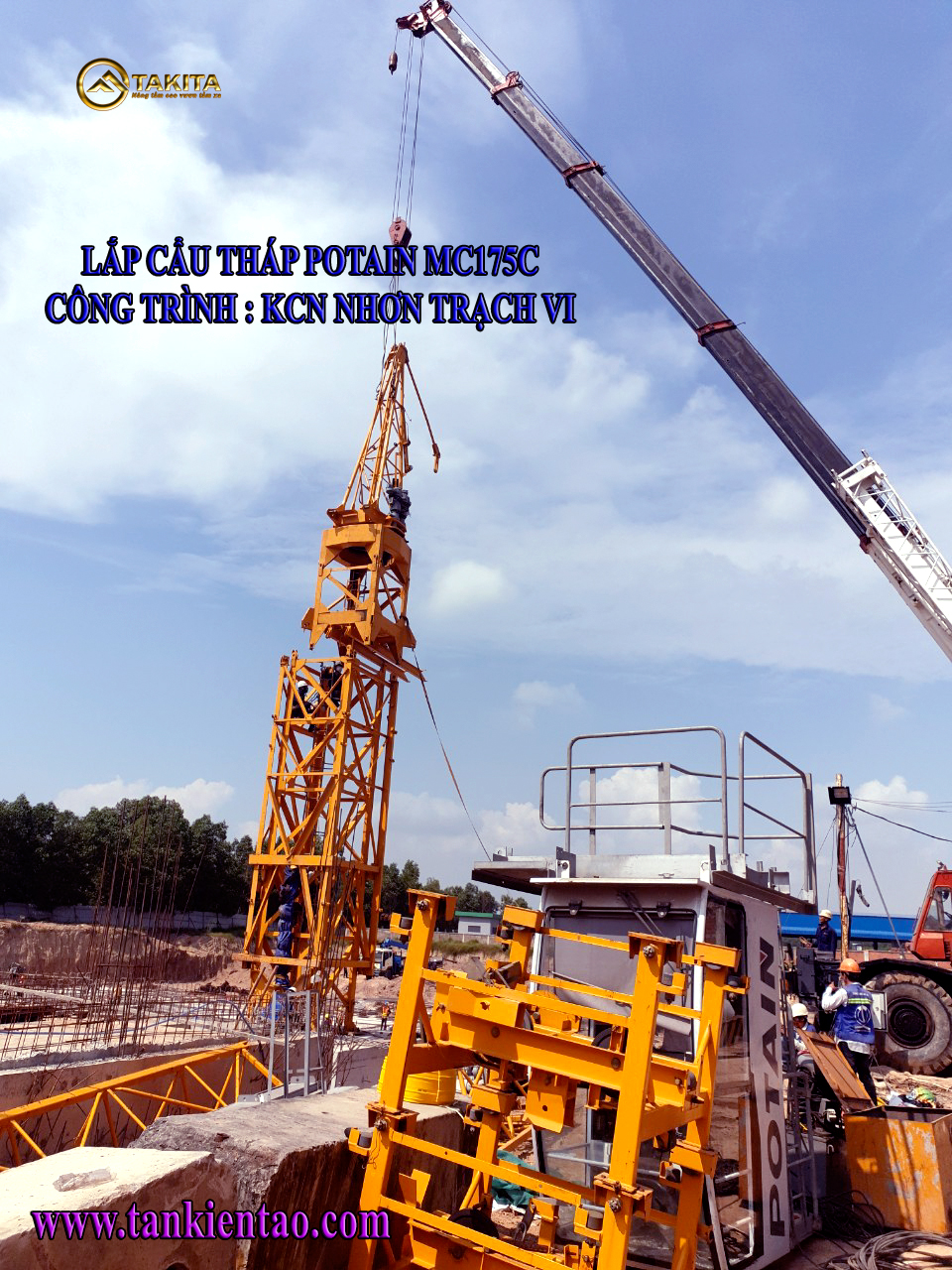 MUA BÁN, CHO THUÊ LẮP DỰNG CẨU THÁP, VẬN THĂNG, CẦN CPB: LẮP CẨU THÁP POTAIN MC175C