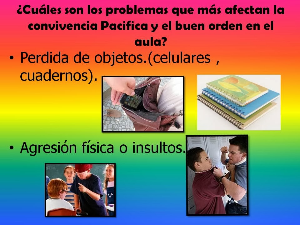 Mis tareas: Por una Convivencia Pacifica