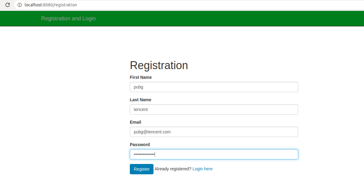 Registration and Login with Spring Boot, Spring Security, Thymeleaf ...