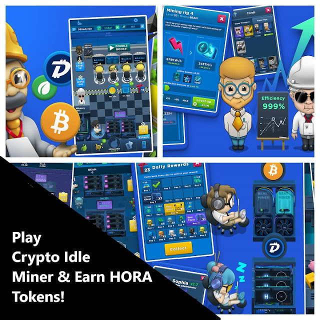 Crypto Idle Miner — CRYPTO MINING GAME (Play game and earn Hora Tokens!)