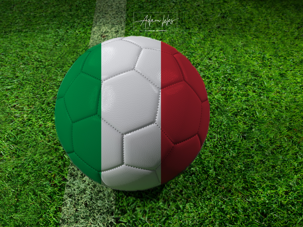 wonderful background of Italian football flag of Italy