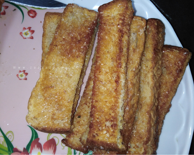 3 SIMPLE INGREDIENTS TO MAKE CRUNCHY SUGAR TOAST BREAD SNACK RECIPE