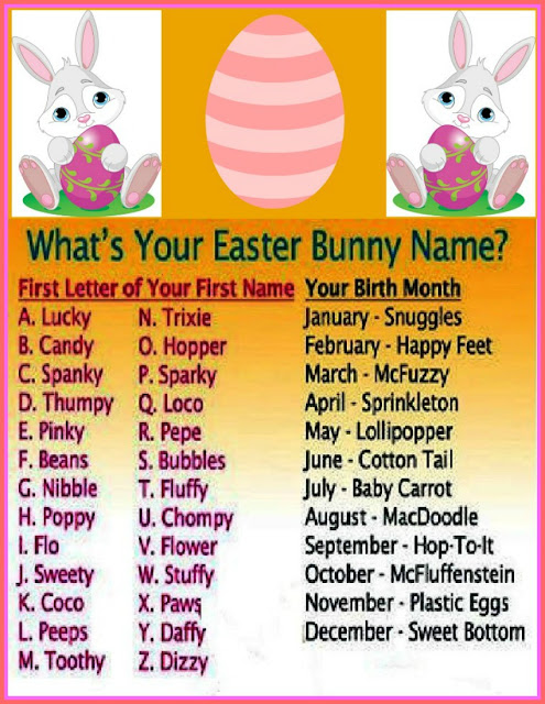 Daveswordsofwisdom.com: What's Your Easter Bunny Name?