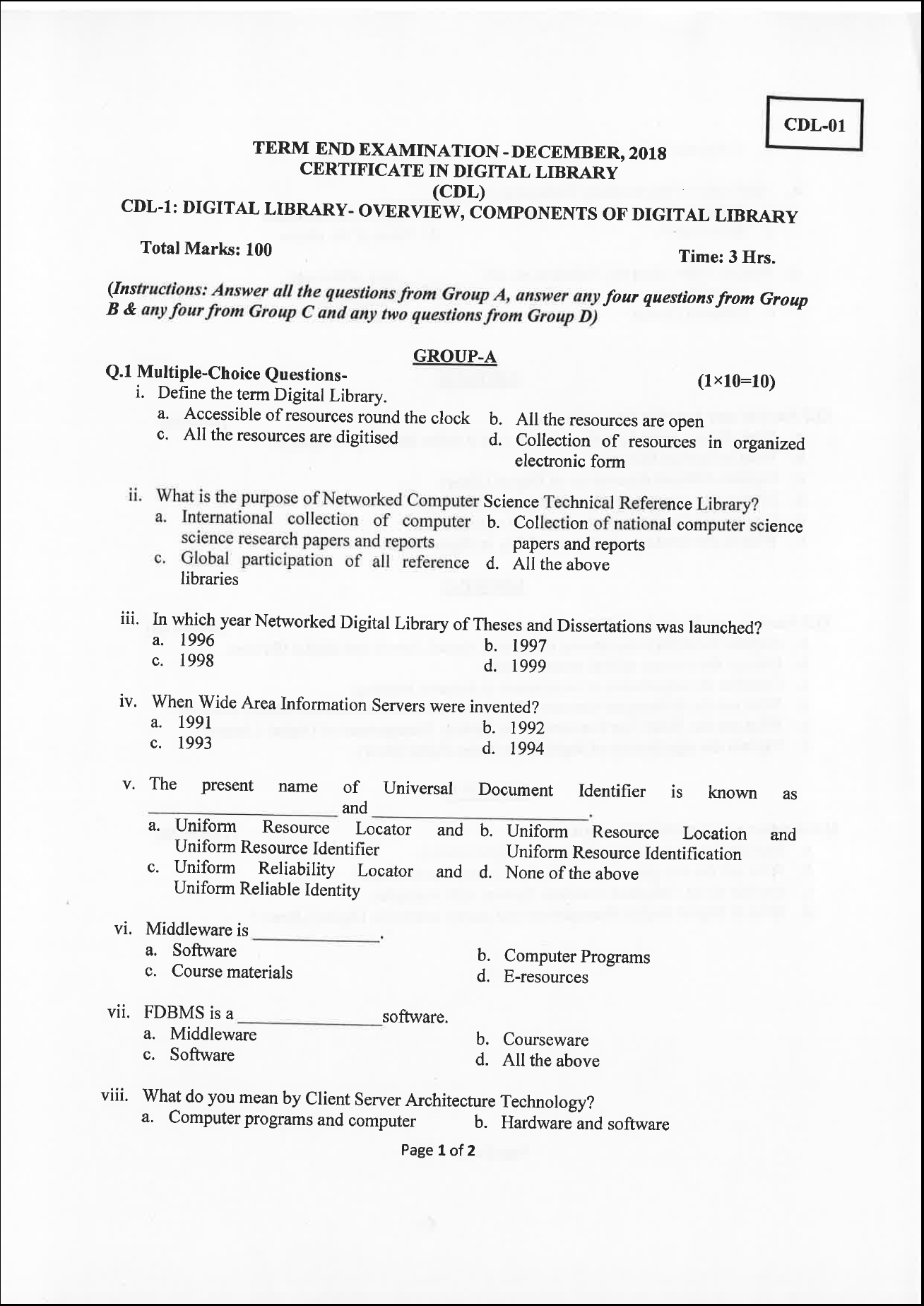 OSPU CDL Digital Library Overview Components Of Digital Library dec ...
