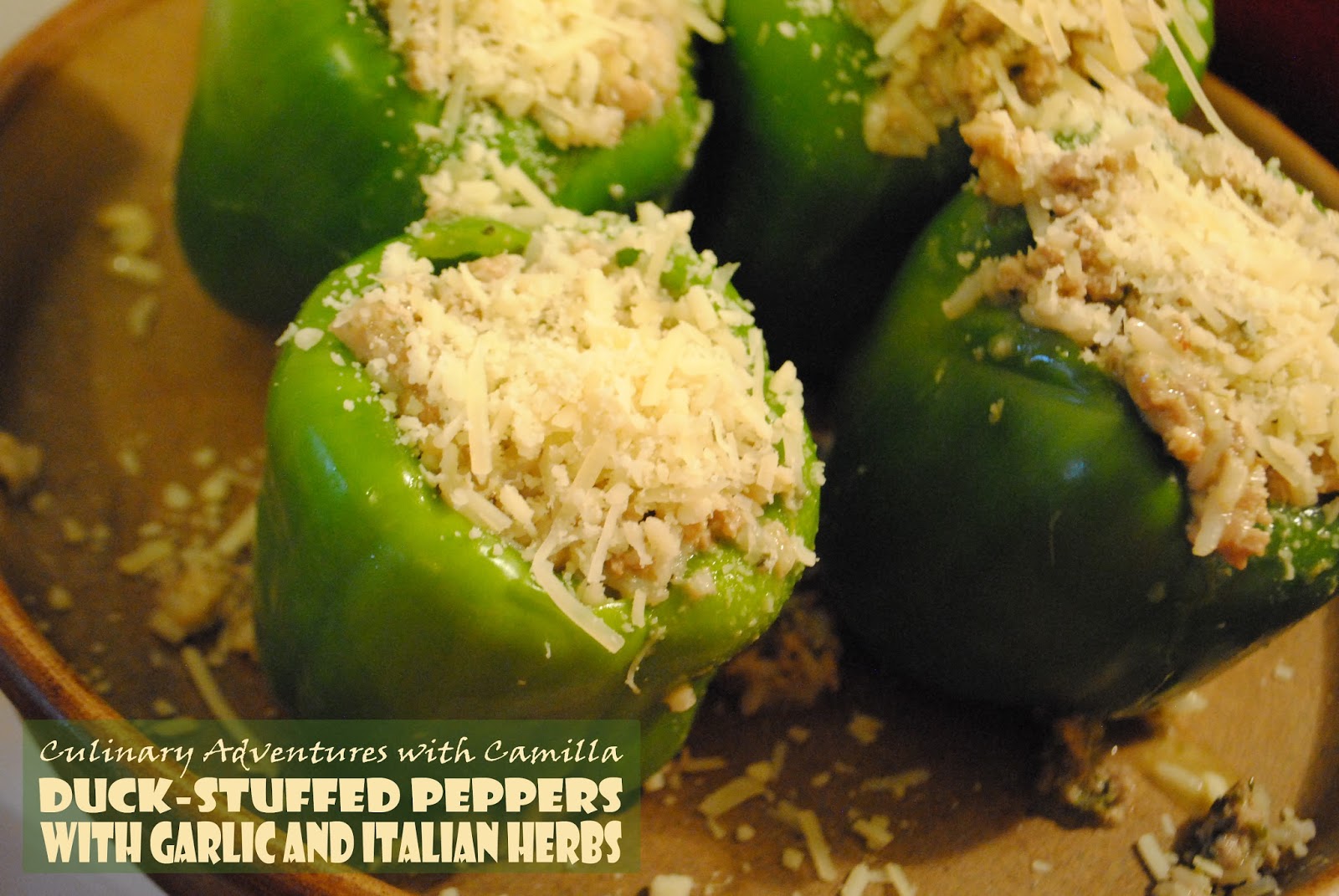 Culinary Adventures with Camilla: Duck-Stuffed Peppers with Garlic and ...