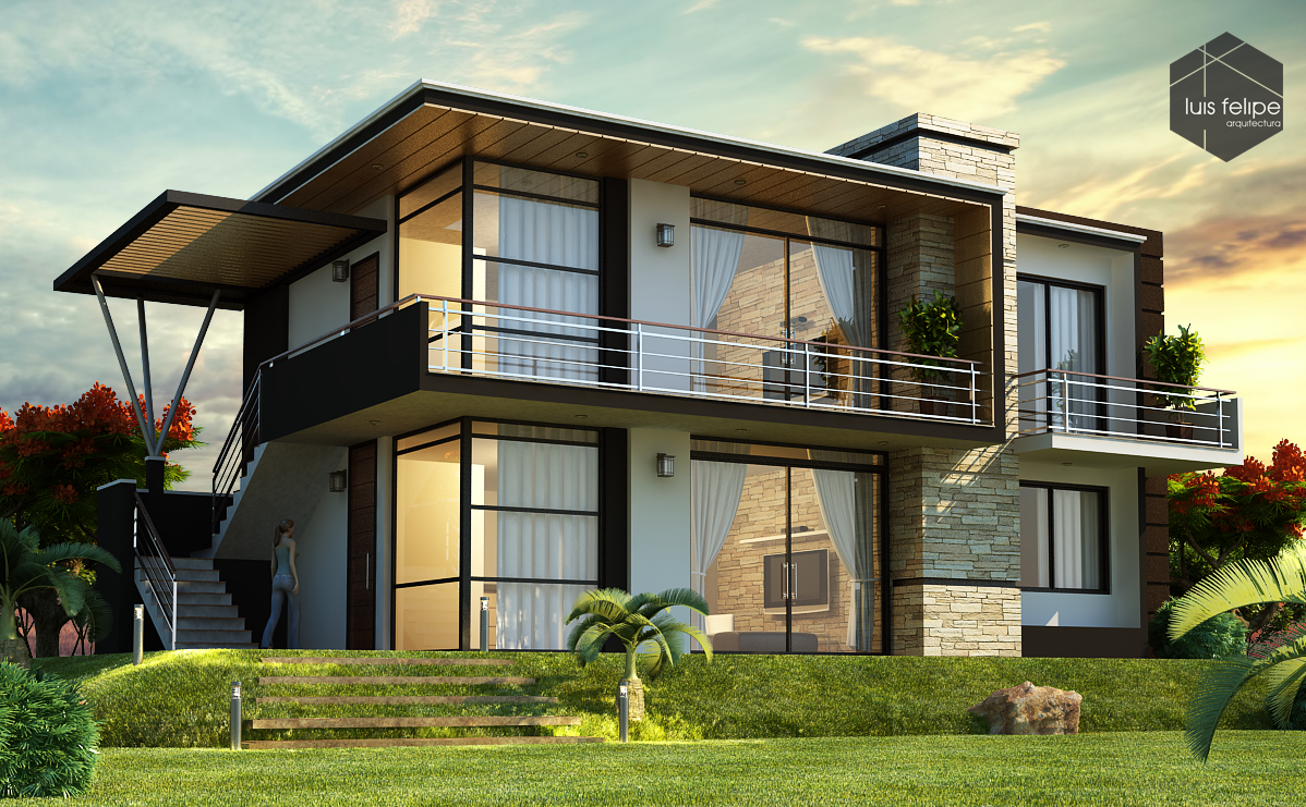 LUIS FELIPE arquitectura: Proyecto Vivienda Bifamiliar ROJAS