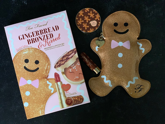 Too Faced Gingerbread Bronzed & Kissed Bronzer & Lipstick Set Review ...