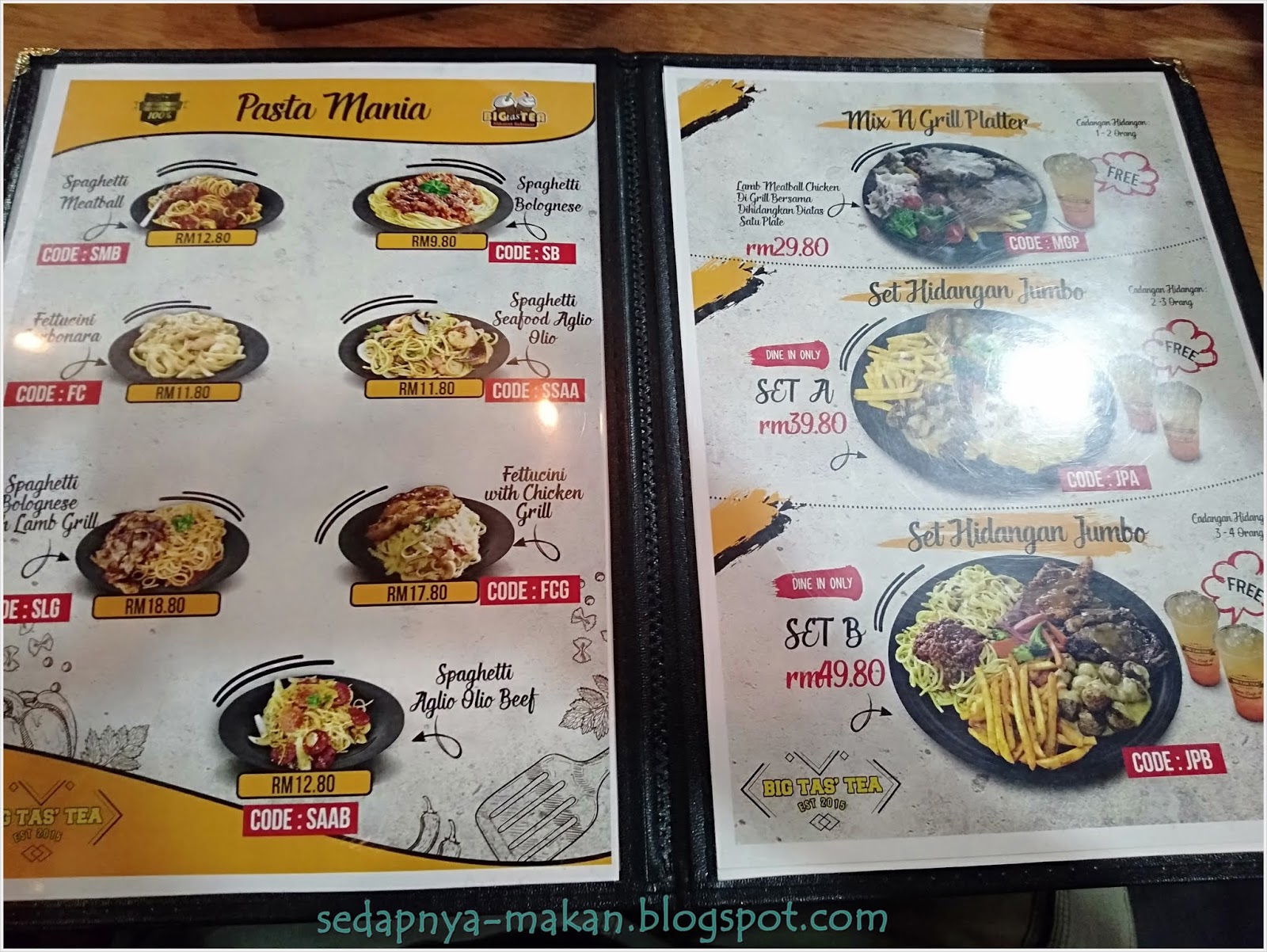 MaKaN JiKa SeDaP: Western food, Big Tas' Tea, Pokok Sena Kepala Batas