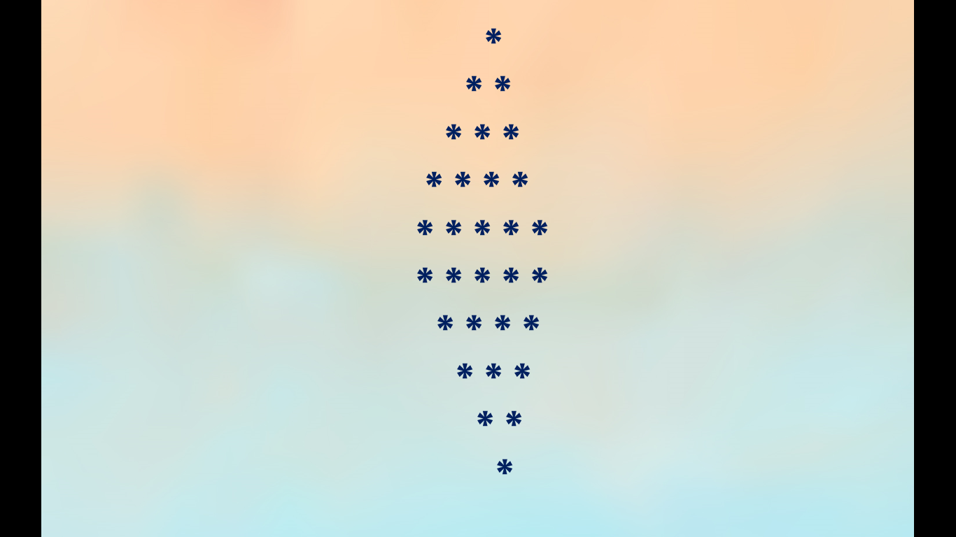 Pascal star Pattern in C language - Cprograms