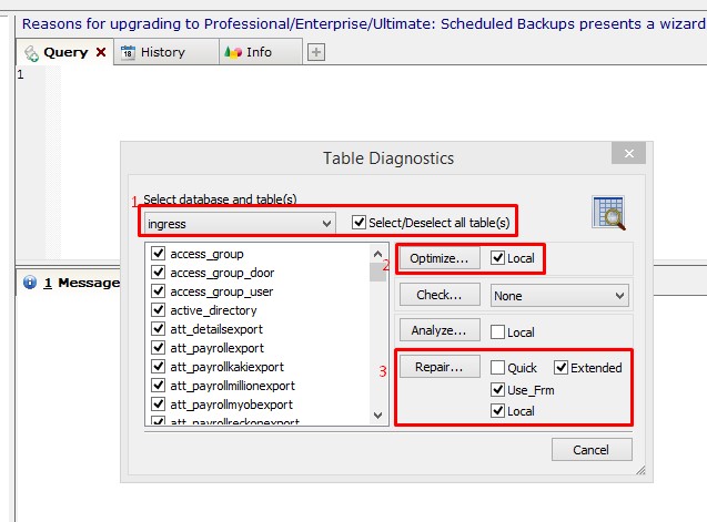Troubleshooting On Ingress Db Installer For Ingress Software Mysql Database