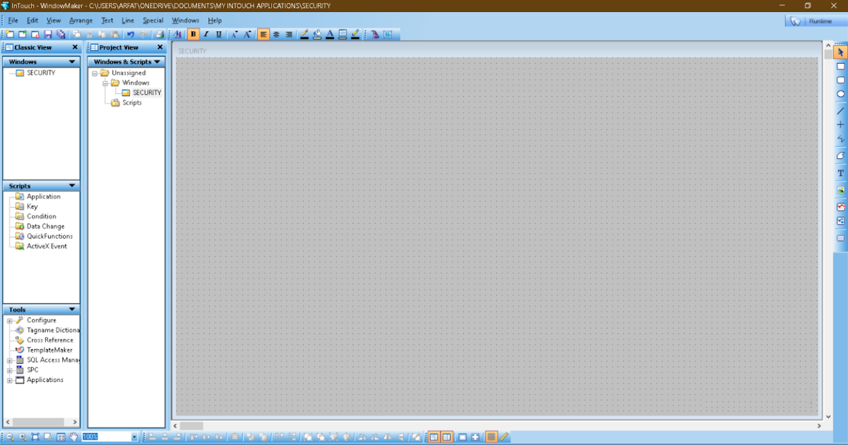 InTouch SCADA Login Password Security