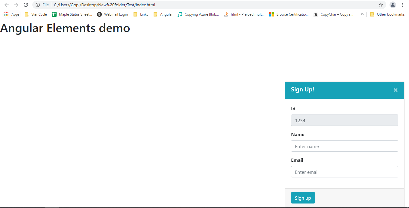 Creating Custom Elements using Angular | GOPI's PORTAL